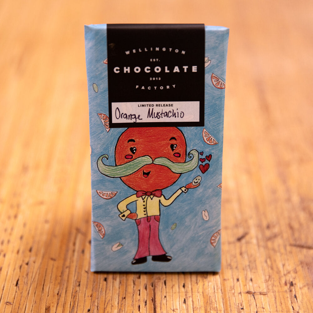CELEBRATING ORANGE MUSTACHIO – Wellington Chocolate Factory